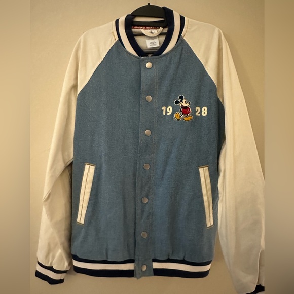 Disney | Jackets & Coats | Disney Original Denim Varsity Jacket | Poshmark